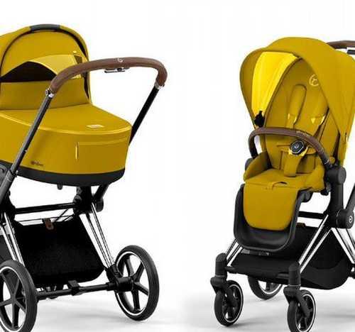 Детская коляска Cybex Priam IV 2 в 1 Mustard Yello