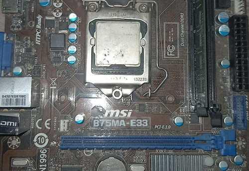 Связка Msi B75MA-E33+ Intel Pentium G2030+4GB DDR3