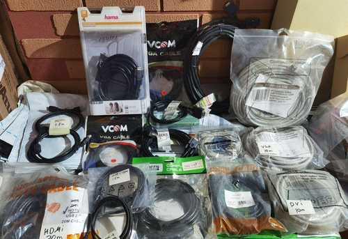 Кабели hdmi, DVI, VGA, DP, переходники, адаптеры