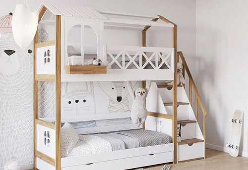 Кровать домик для 2 детей