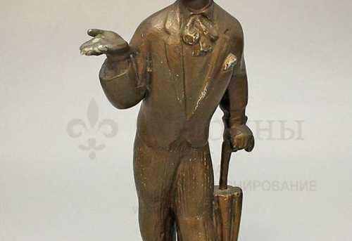 Советская статуэтка «Клоун Олег Попов», силумин