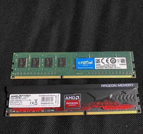 Оперативная память AMD DDR3 / Crucial DDR3L