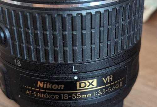 Объектив nikon AF-S DX nikkor 18-55mm f/3.5-5.6 VR