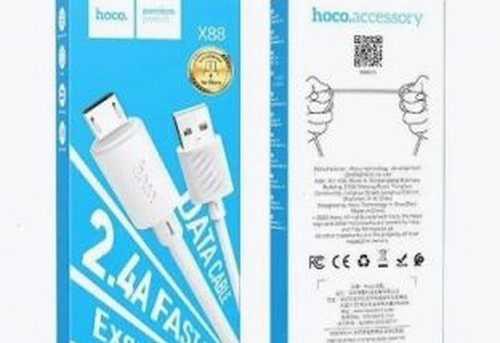 Кабель оптом. USB hoco X88, microusb, 2.4А, 1 м