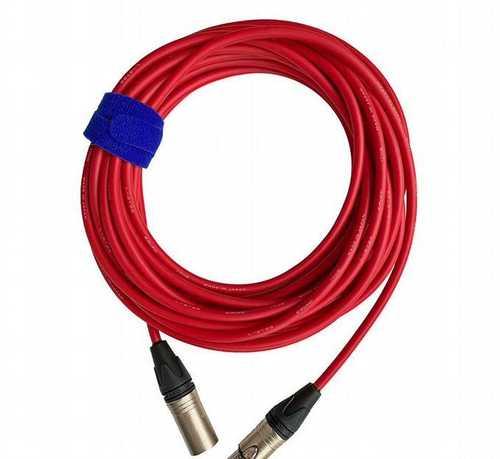 Кабель микрофонный GS-PRO XLR3F-XLR3M (red) 10 мет