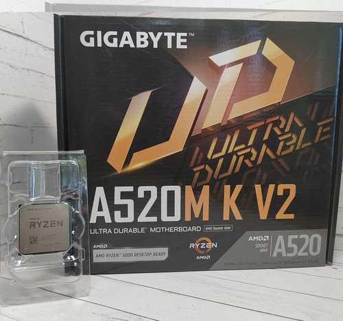 Комплект Ryzen 5 5500 + мат. Gigabyte A520M K V2