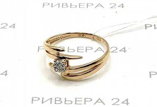 Золотое кольцо с бриллиантом 585 проба 2.30 грамм