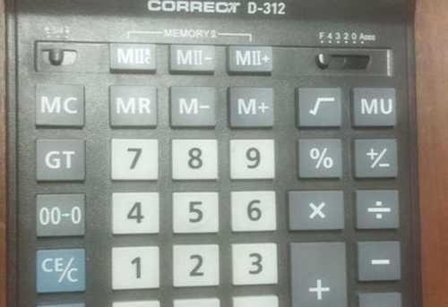 Калькулятор настольный Citizen Correct D-312