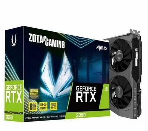 Видеокарта Zotac RTX3050 AMP 8GB gddr6, 128 bit, 1