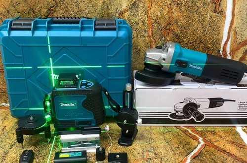 Набор makita: лазерный уровень+болгарка