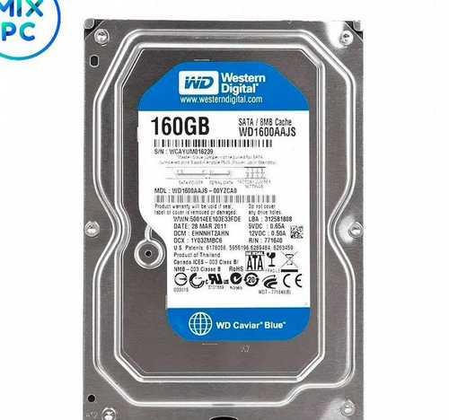 Накопитель HDD 3.5" 160GB WD Blue WD1600aajs Б.У