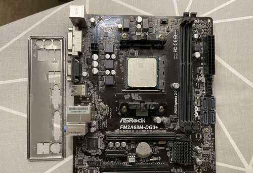 Мат. плата Asrock FM2A68M-DG3+ с процессором