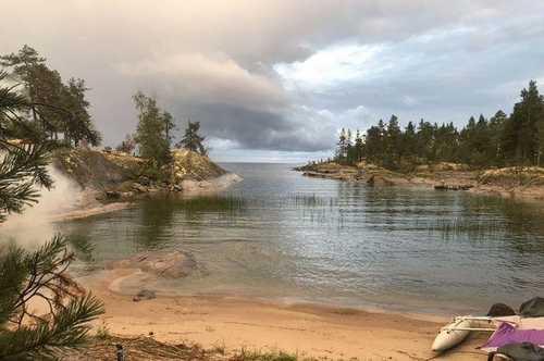 Сплав на байдарках в Карелии, Ладожское озеро