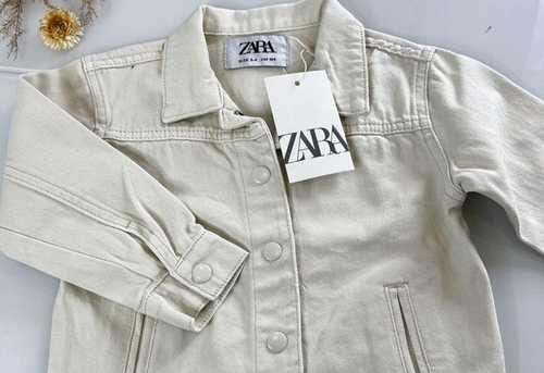 Джинсовый пиджак для девочки zara