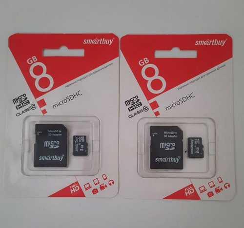 Карта памяти Micro SD 8 гб Smartbuy