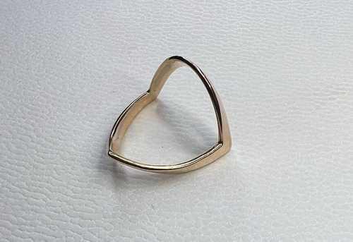 Золотое кольцо " зигзаг" 585