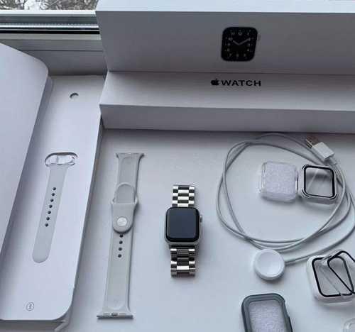 Apple watch SE Полный комплект (акб 100)
