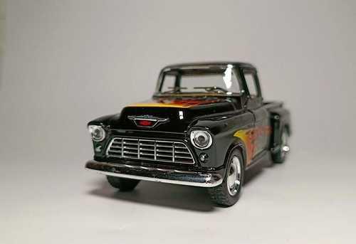1955 Chevy Stepside Pickup Fire 1:32 Kinsmart