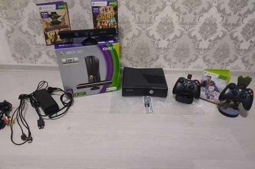 Xbox 360S(250GB) 2Джостик/Кинект/мега Набор