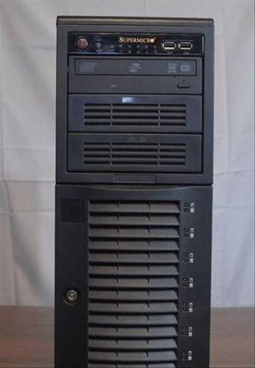 Сервер Supermicro 4U 2xXeon E5-2667V2/64G/6Tb SAS