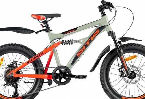 Велосипед sitis lock 20" (2023) Grey-Red-Black Vol