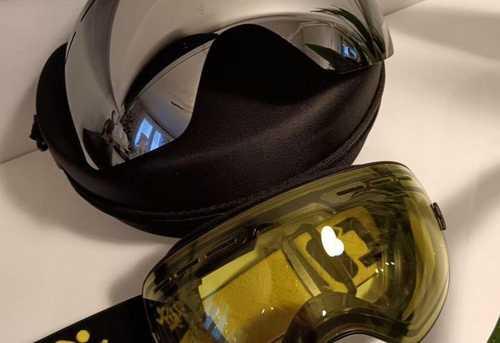 Горнолыжные очки/ маска copozz 2 линзы +чехол