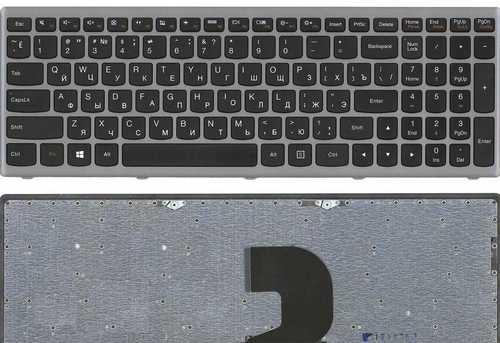 Клавиатура для Lenovo IdeaPad Z500 черная с серой