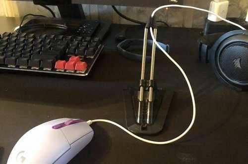 Logitech g102 lightsync + держатель для провода