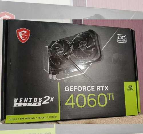 MSI Видеокарта 4060 Ti ventus 2X black E1 OC 8 гб