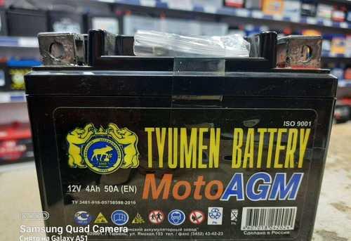 Аккумулятор 4Ач Tyumen Moto AGM. ytx4l-BS