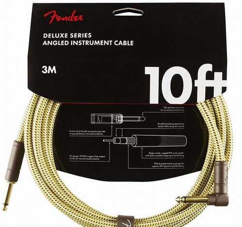 Кабель гитарный fender deluxe 10" angl inst cable