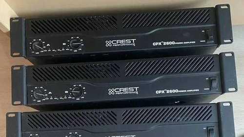 Усилители звука Crest 6600W 3шт CPX-2600 Кроссовер