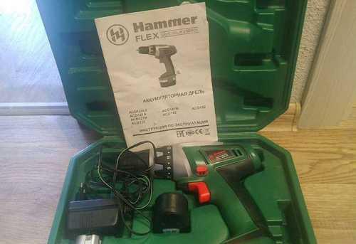 Аккумуляторная дрель hammer flex acd141b