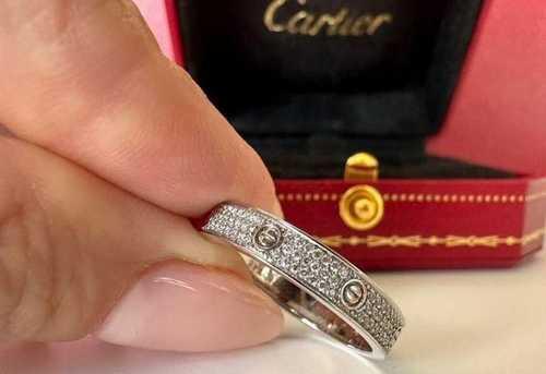 Золотое кольцо cartier love с бриллиантами