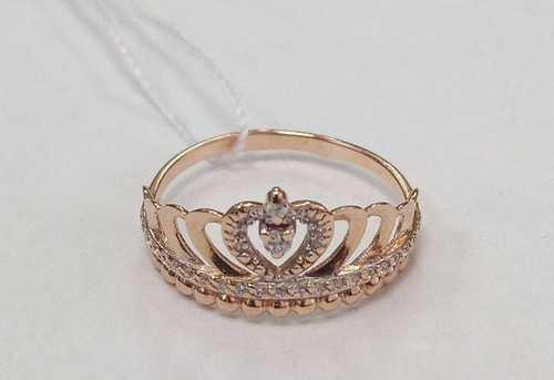 Золотое кольцо с фианитами (10730)
