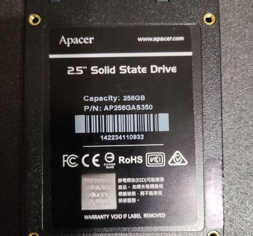 Твердотельный SSD накопитель Apacer 256Gb