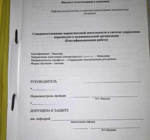 Диплом менеджмент на 5