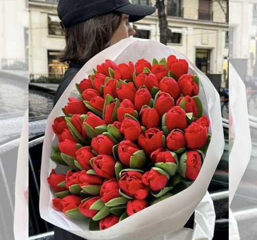 Тюльпаны красные букет