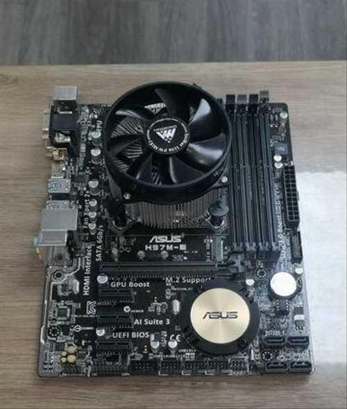 Материнская плата Asus H97M-E + Pentium G3240