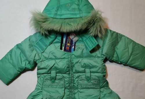 Новый пуховик пальто костюм зимний девочке 2-4 год