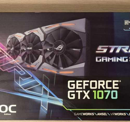 Видеокарта Asus rog strix 1070 8gb