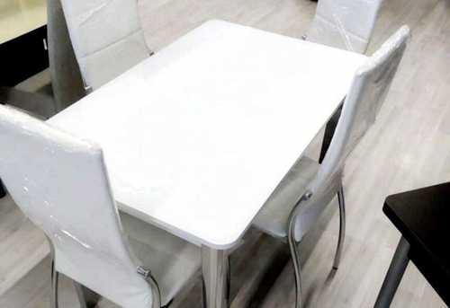 Стол белый глянец кухонный обеденный