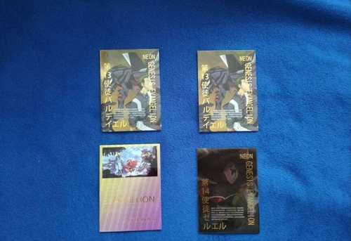Карточки Evangelion редкие 4 шт