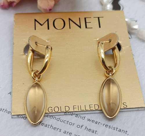 Винтажные серьги Monet 14kgf - Бижутерия