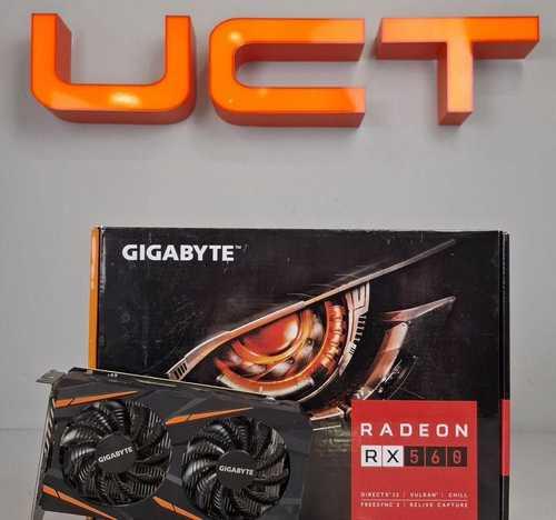 Видеокарта gigabyte GV RX560 gaming OC 4 Гб