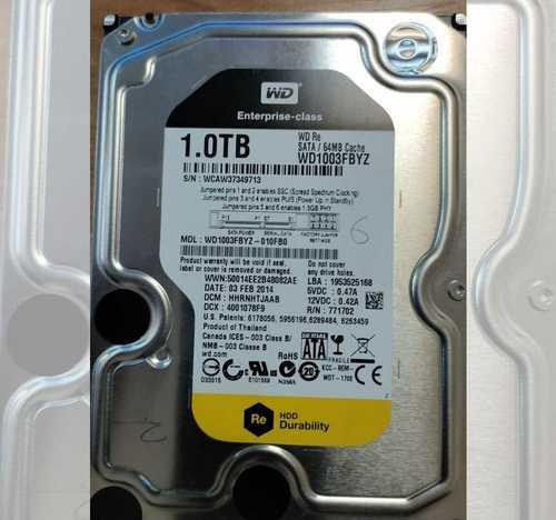 Жесткий диск 1 тб HDD WD Yellow