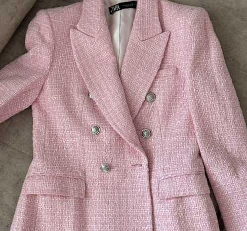 Твидовый пиджак zara