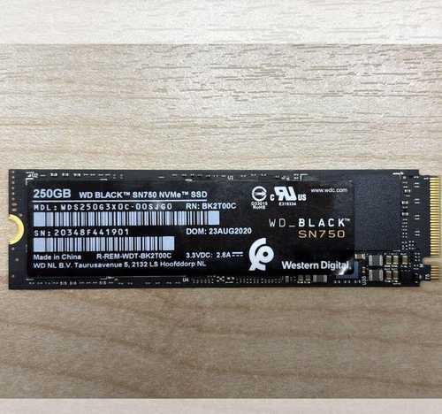 SSD накопитель WD Black SN750