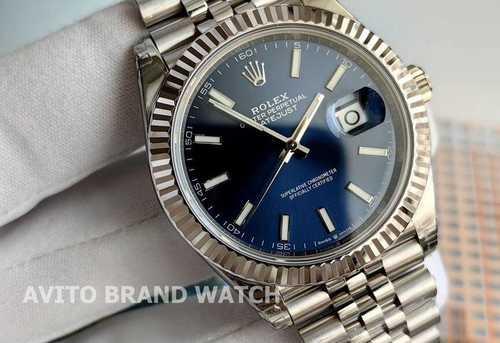 Часы мужские Rolex DateJust 41 синий циферблат