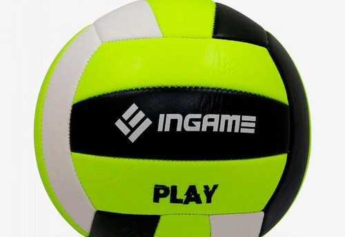Мяч волейбольный ingame Play черно-белый-зелены